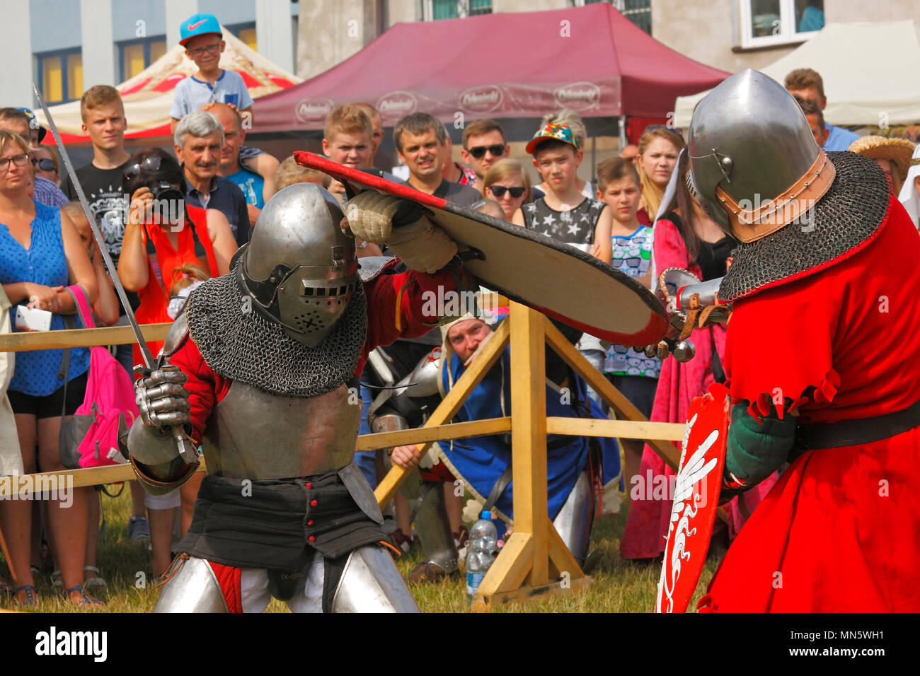 Fighting knight's. "Knight's Tournament with Plum". Szydlow, Poland ...