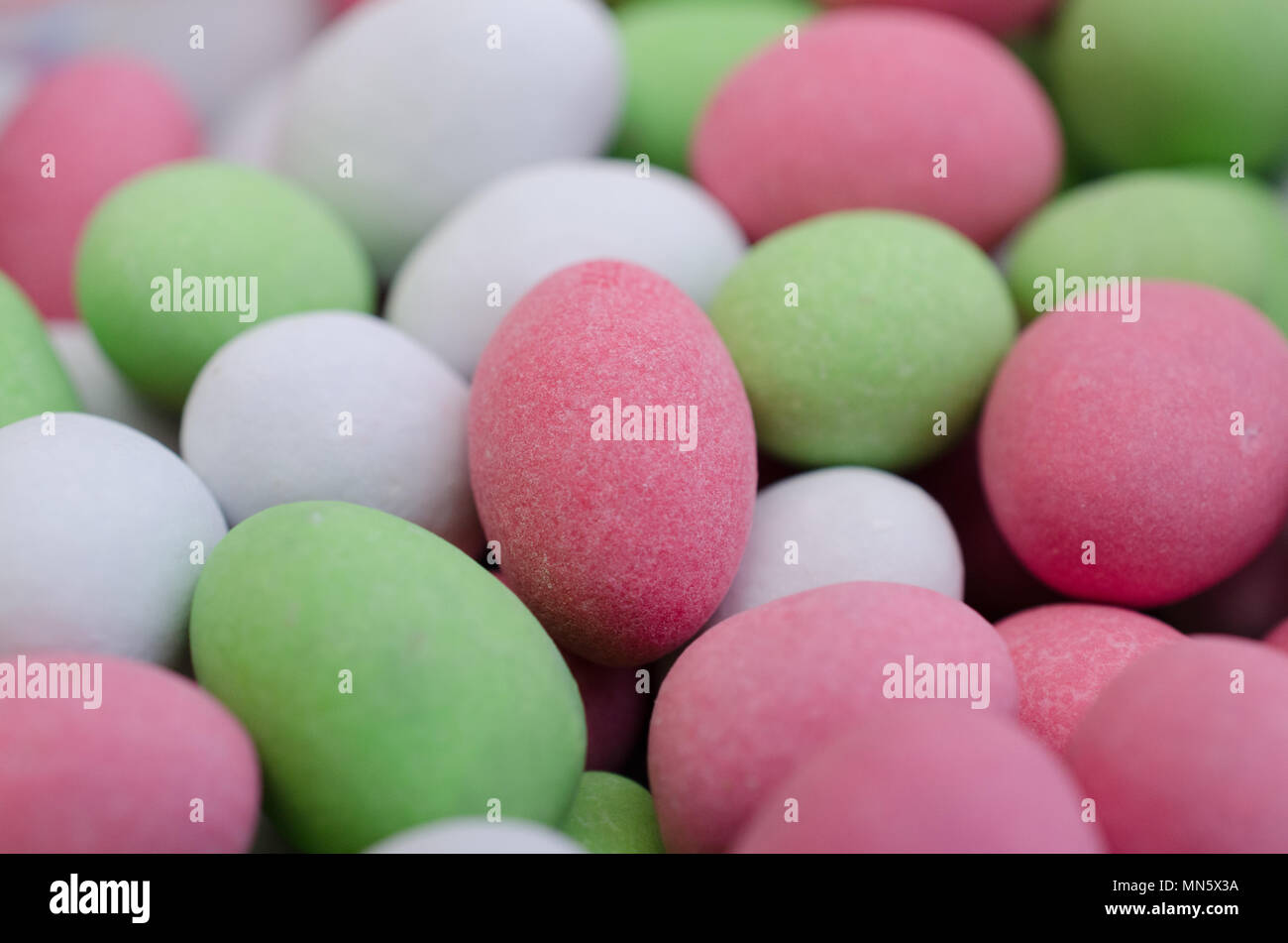 Background of a pastel green, white and pink color close-up Stock Photo ...