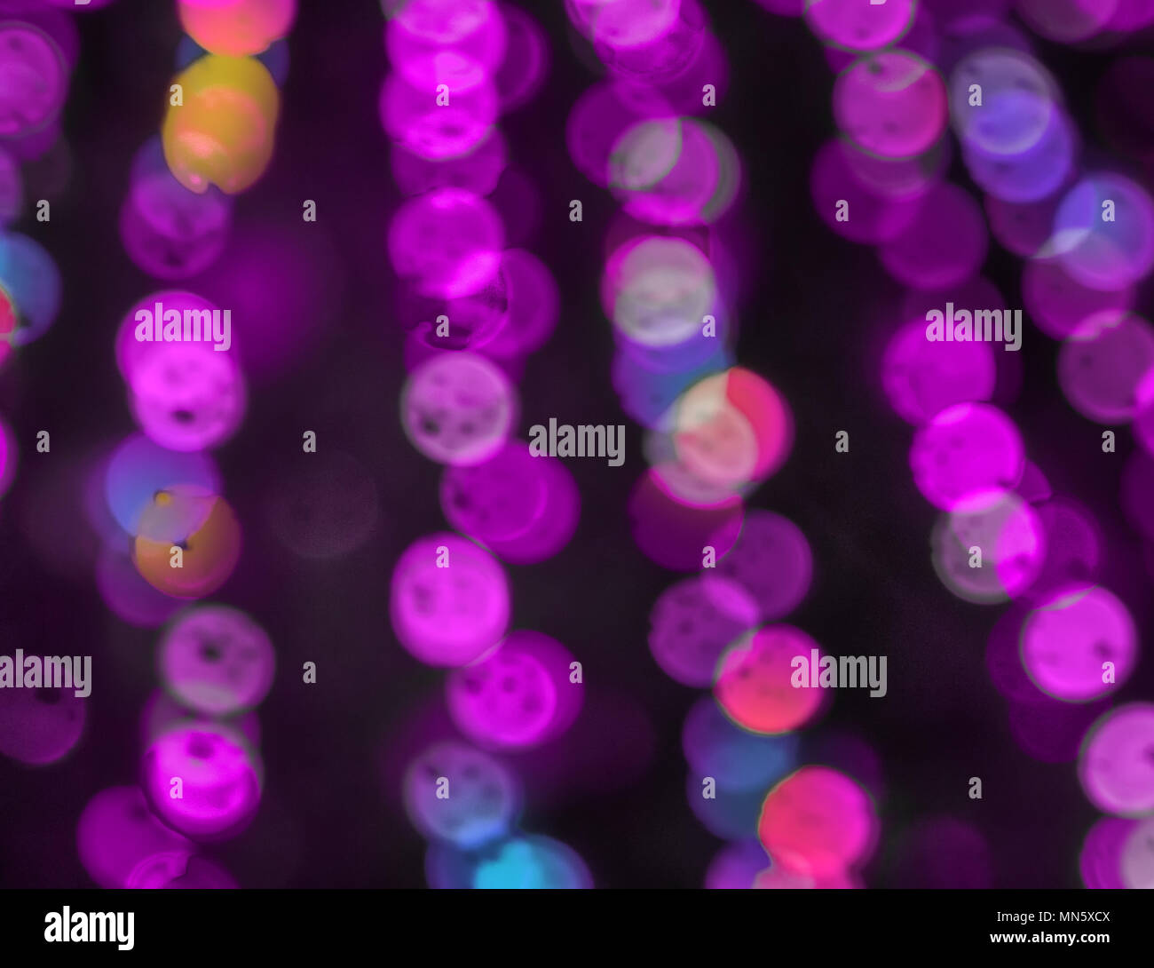 Color glare in form of circles. Glare from defocusing lights, roud ...