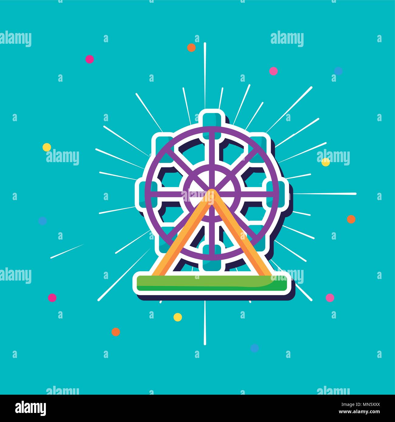 Cartoon ferris wheel over hi-res stock photography and images - Alamy