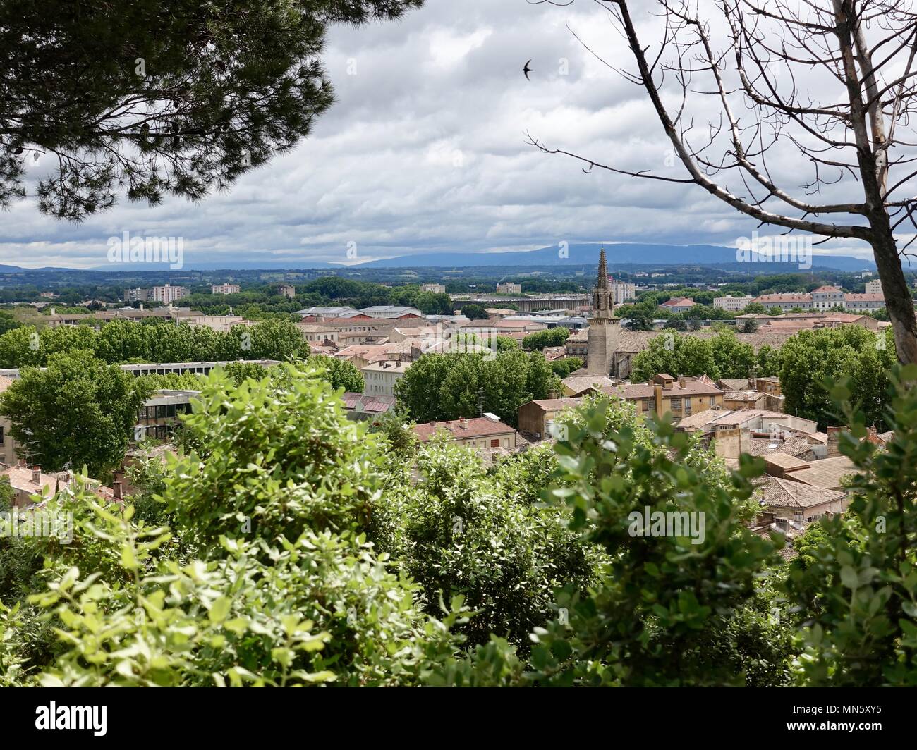 Looking over the rooftops of avignon hi-res stock photography and ...