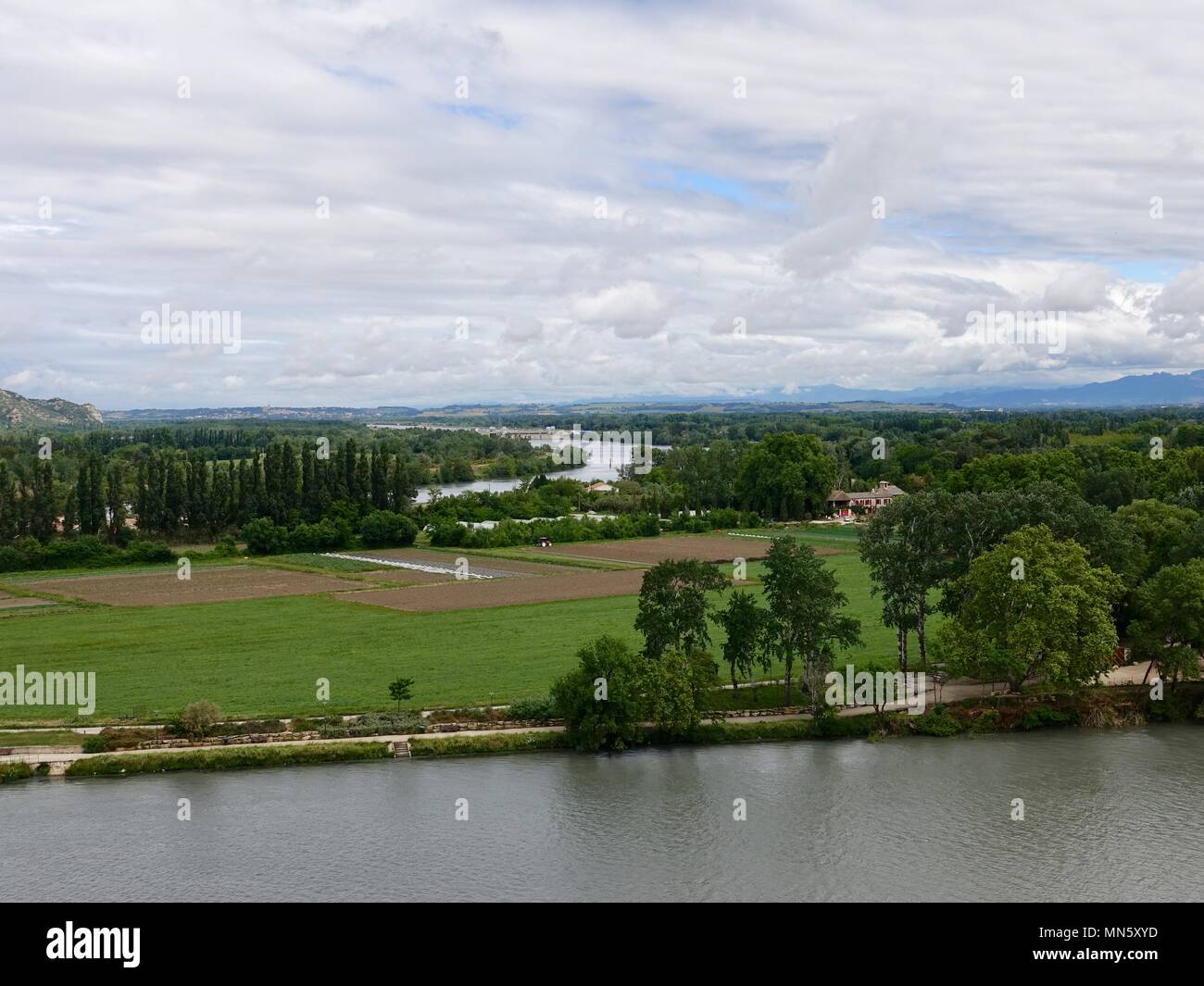 Rhone River at Avignon, France Stock Photo - Alamy
