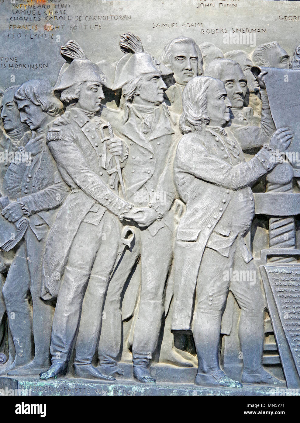 Relief panel on gutenberg monument hi-res stock photography and images ...