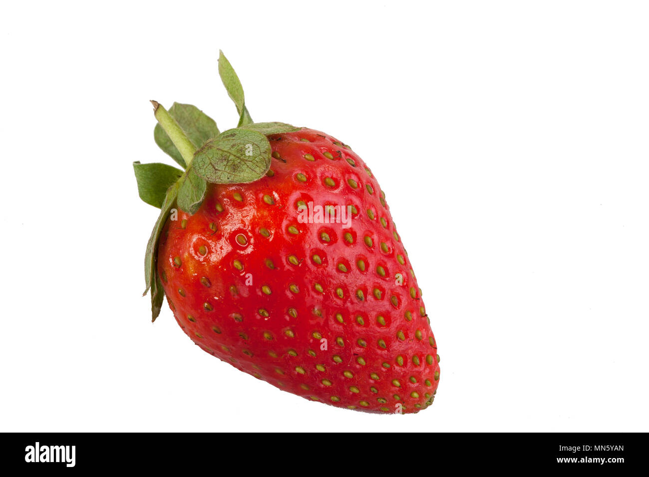 Strawberry isolated on white background. Clipping Path. A real real ...