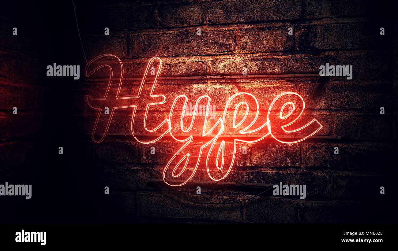 Words and phrases millennials use, conceptual image with glowing neon ...