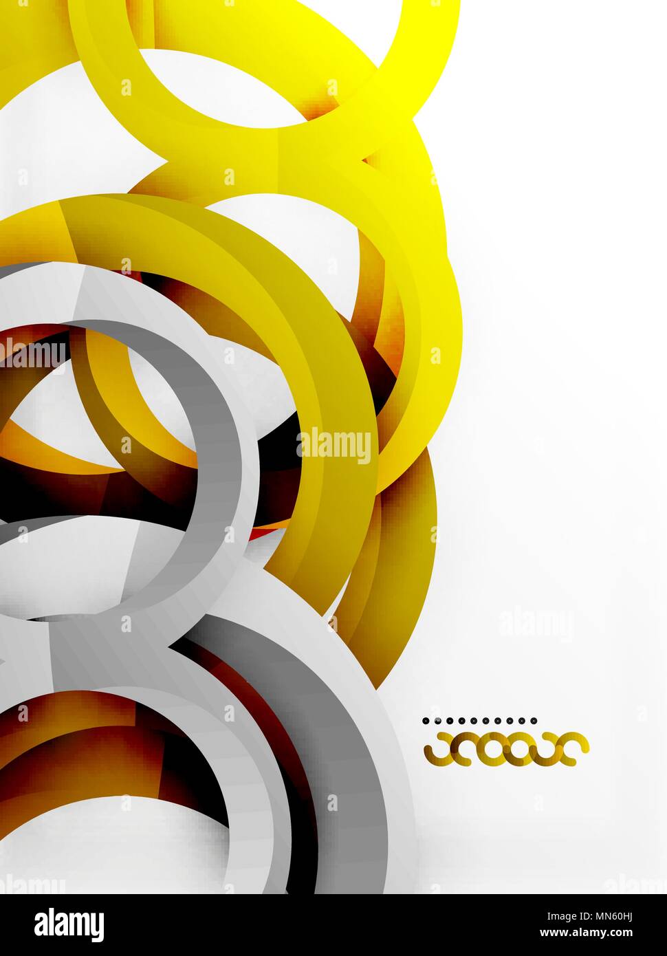 Vector 3d rings design background. Vector 3d rings and swirls design ...