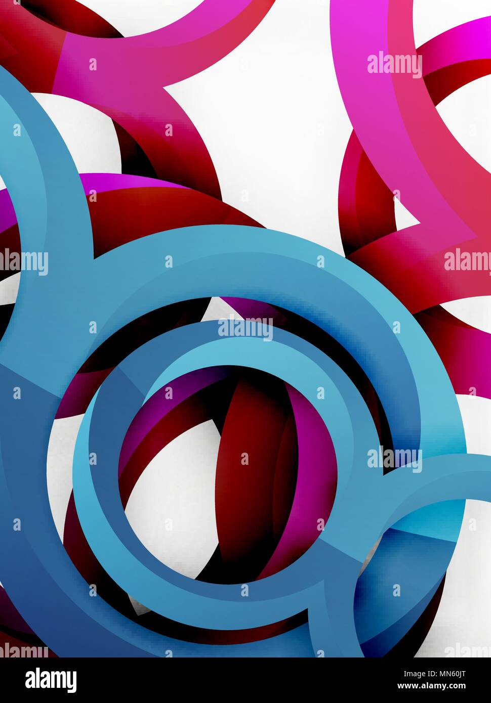 Vector 3d rings design background. Vector 3d rings and swirls design ...