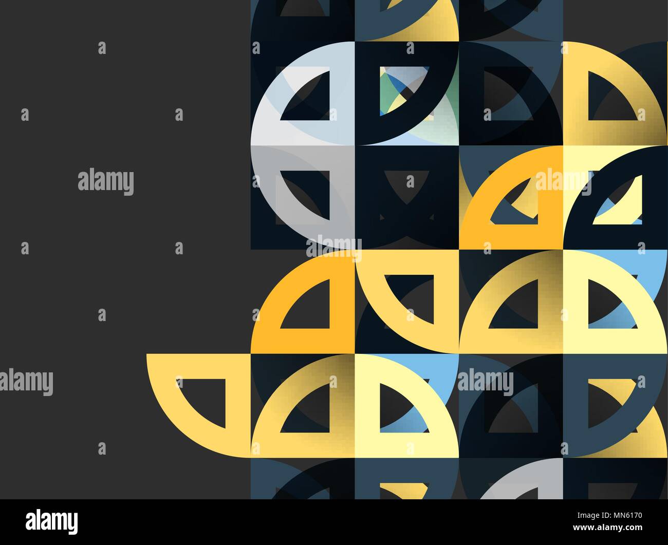 Cut paper circles, mosaic mix geometric pattern design. Cut paper ...