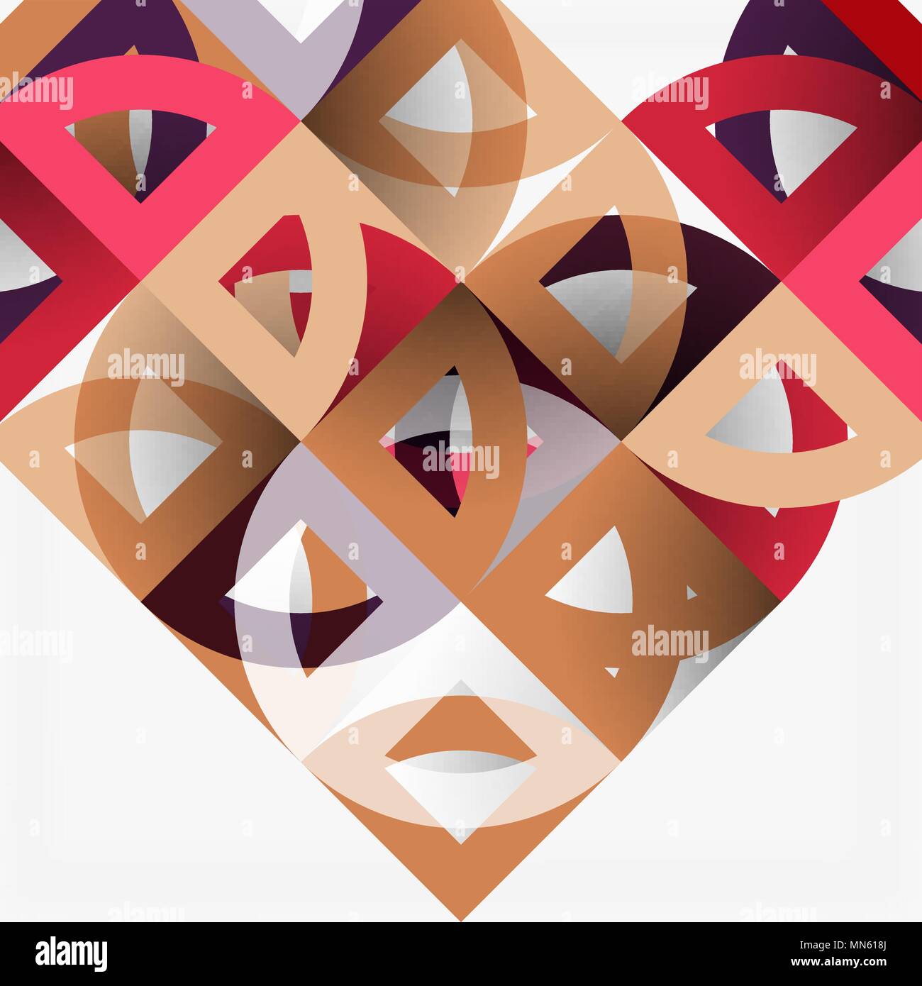 Cut paper circles, mosaic mix geometric pattern design. Cut paper ...