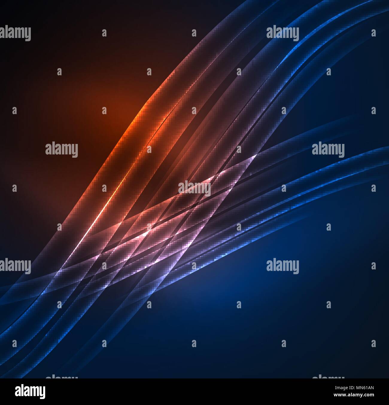 Glowing futuristic lines. Glowing futuristic lines in the dark space ...