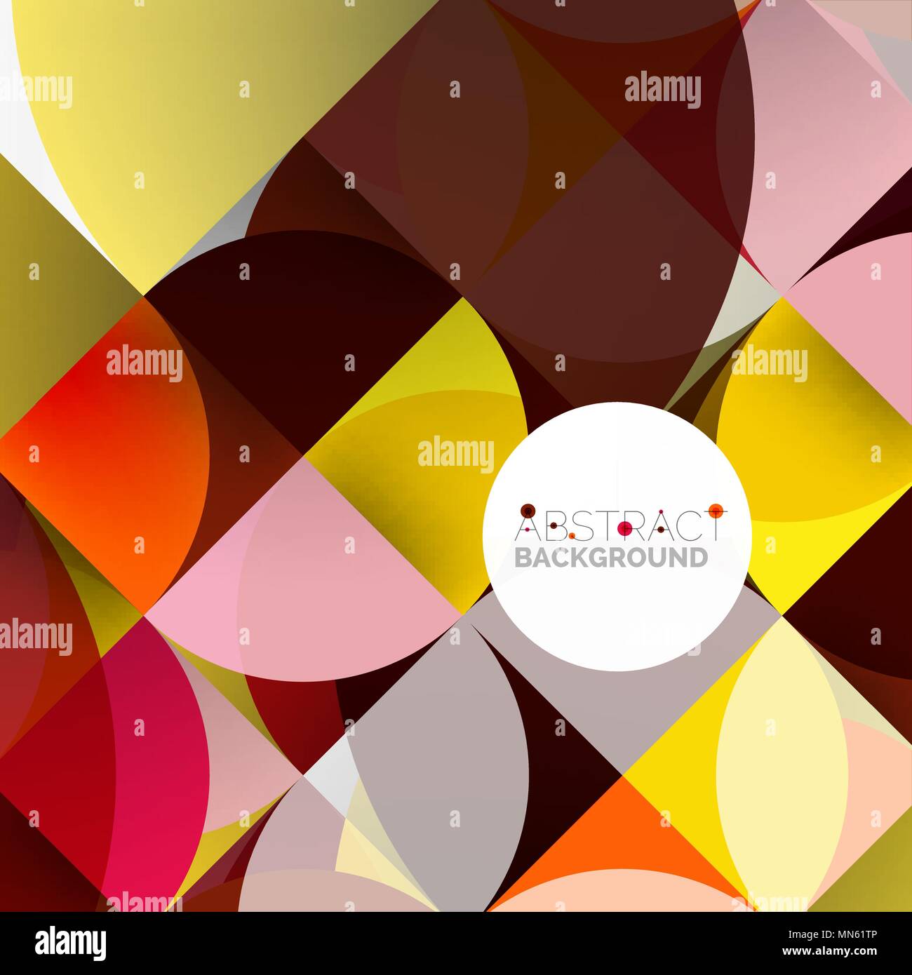 Cut paper circles, mosaic mix geometric pattern design. Cut paper ...