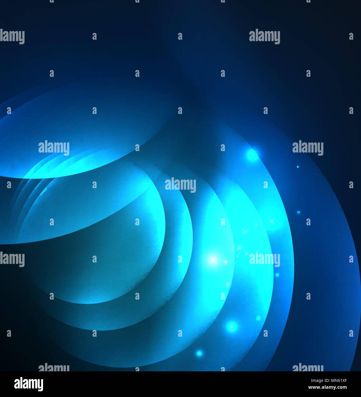 Glowing geometric shapes. Glowing geometric shapes in dark space ...