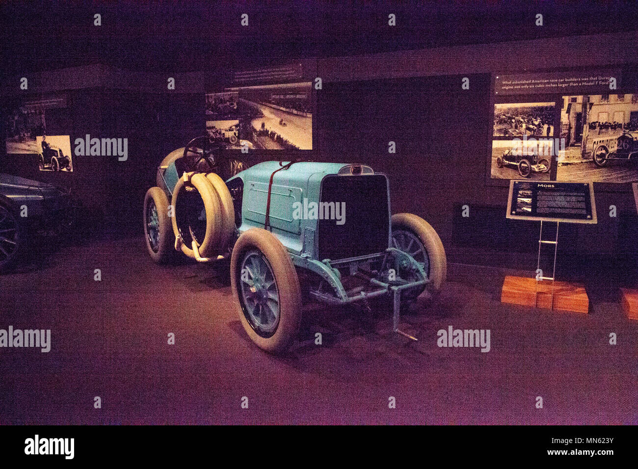 Naples, Florida, USA – May 5, 2018: Blue 1908 Mors Grand Prix Car ...