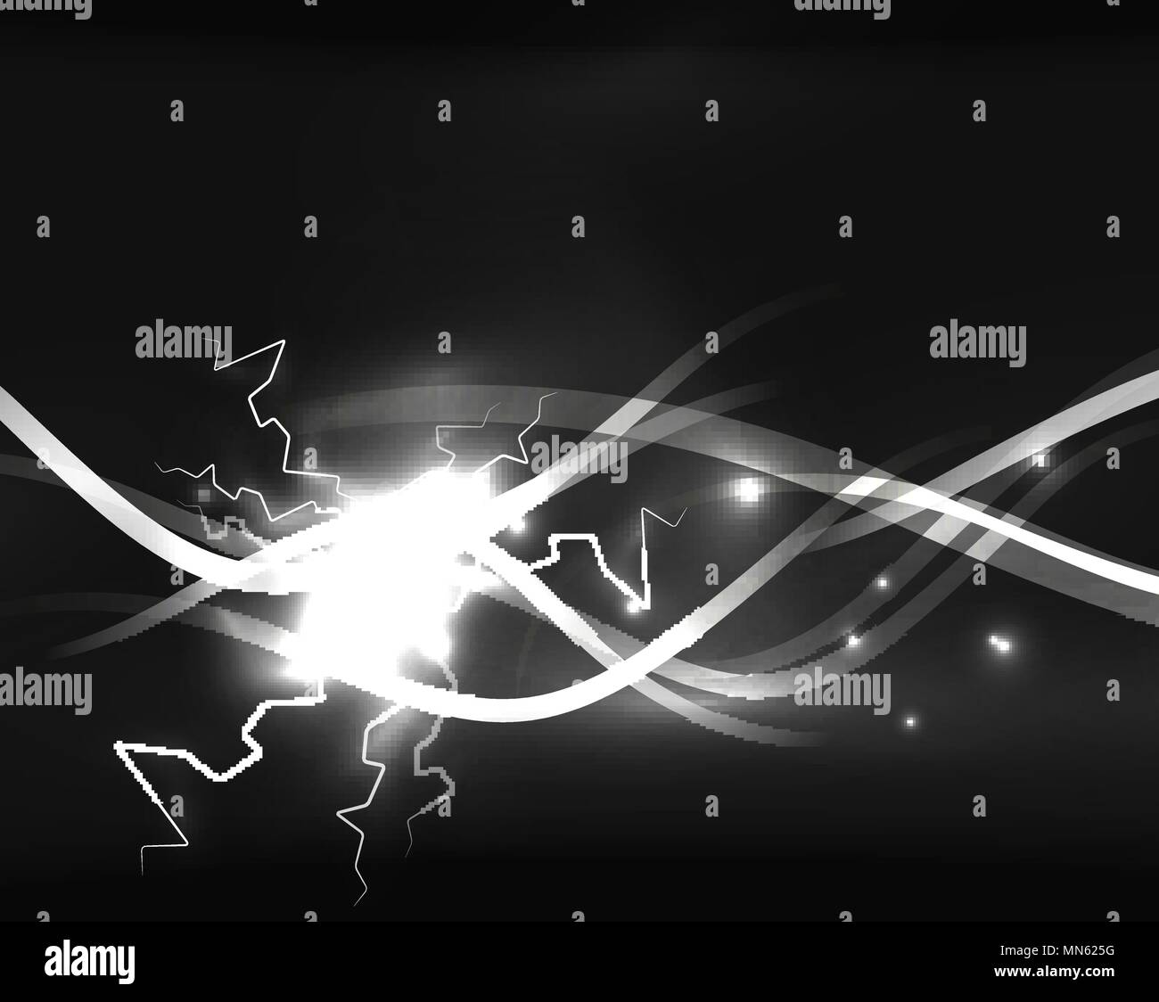 Glowing wavy lines template. Glowing wavy lines template. Color ...