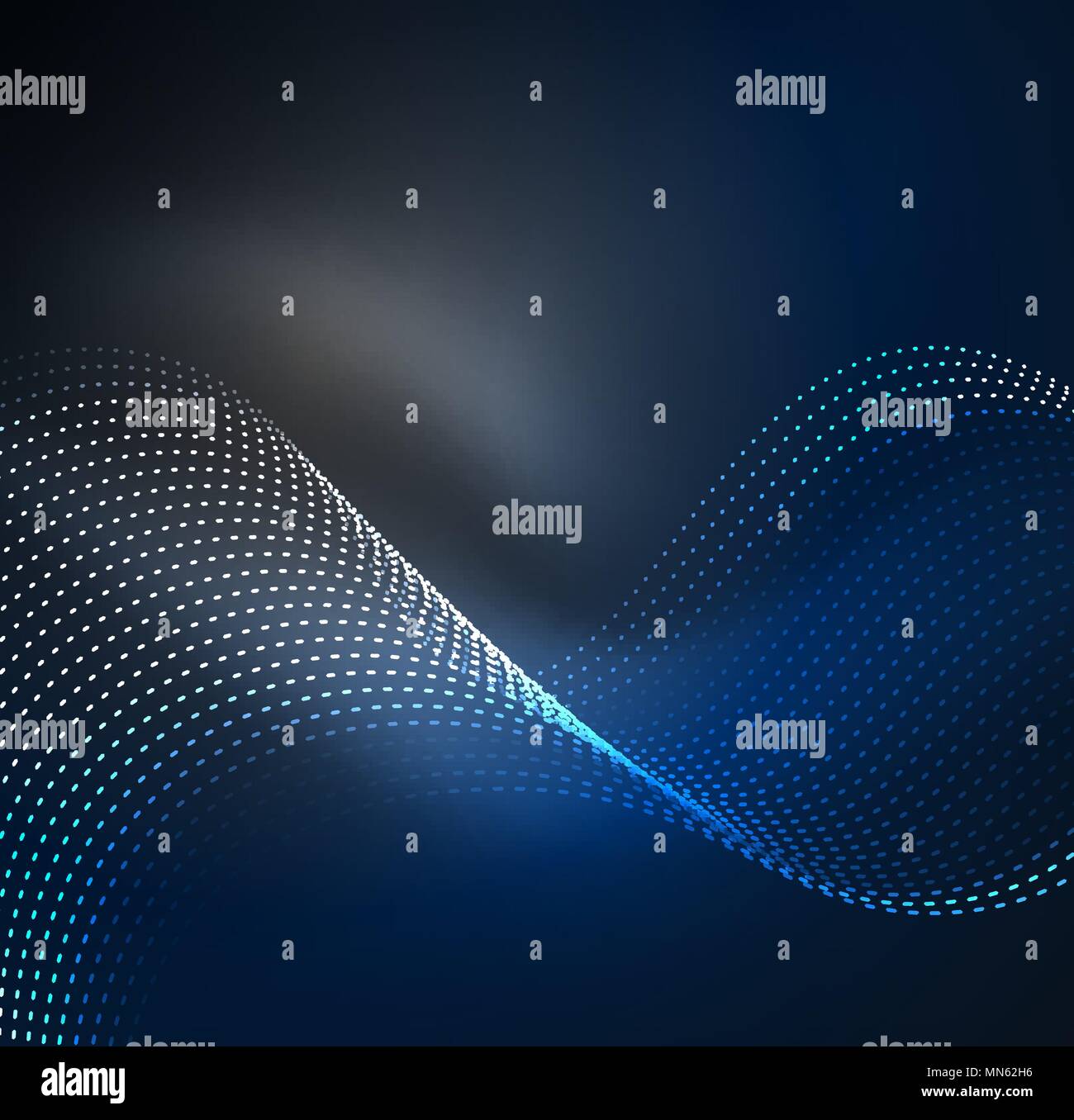 Vector wave particles background. Vector wave particles background - 3D ...