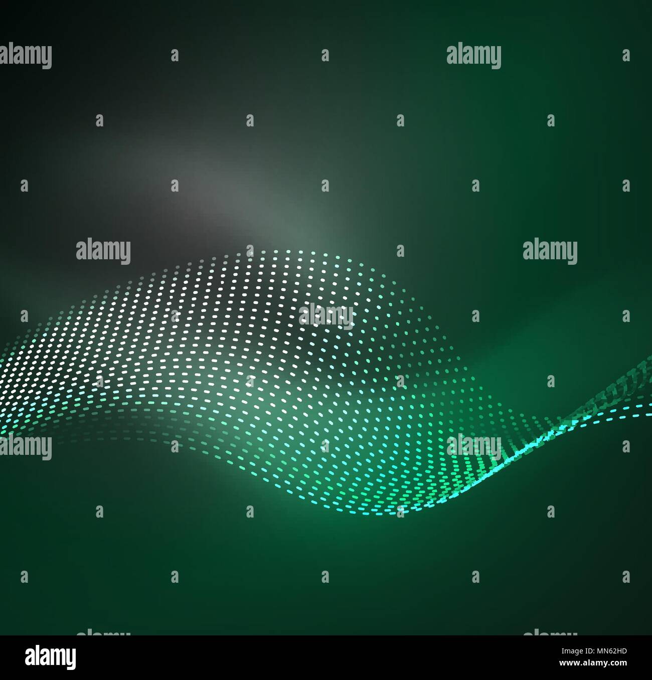 Vector wave particles background. Vector wave particles background - 3D ...
