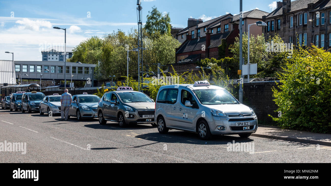 Taxi Rank outside Hamilton Interchange, the transport hub in central ...