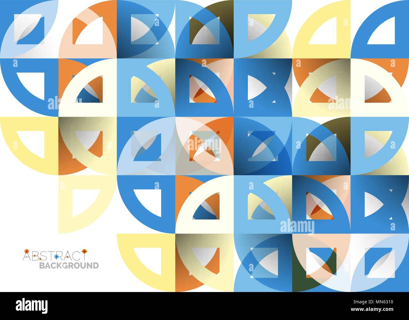 Cut paper circles, mosaic mix geometric pattern design. Cut paper ...