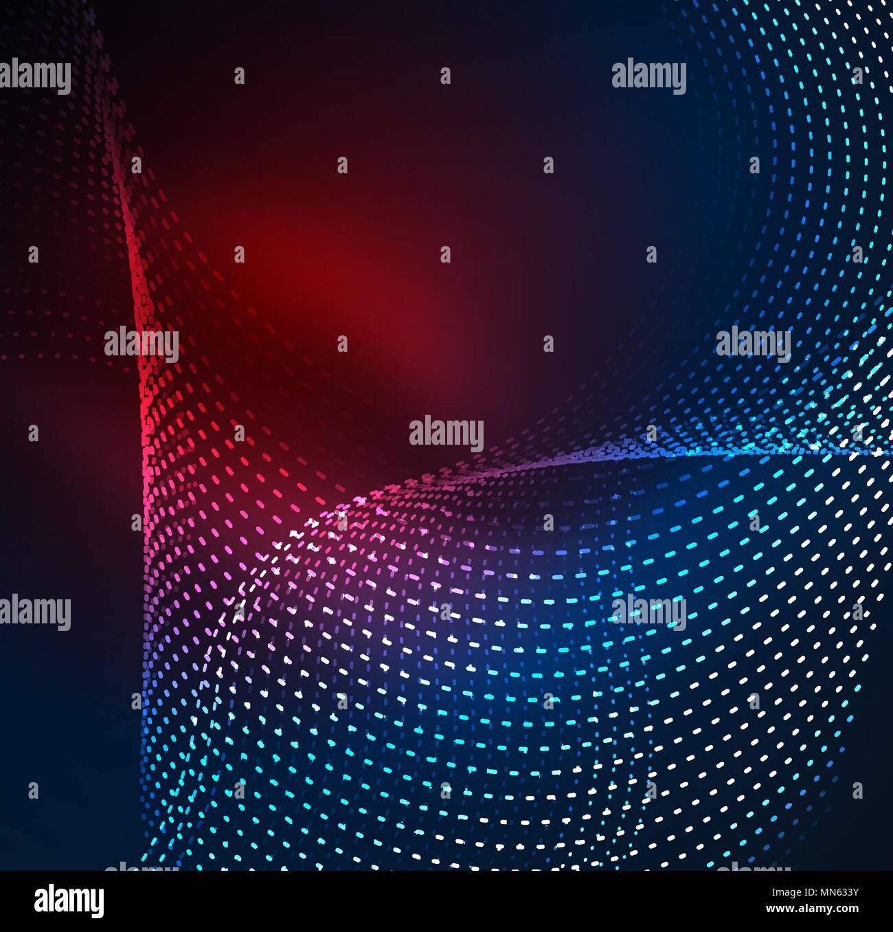 Vector wave particles background. Vector wave particles background - 3D ...