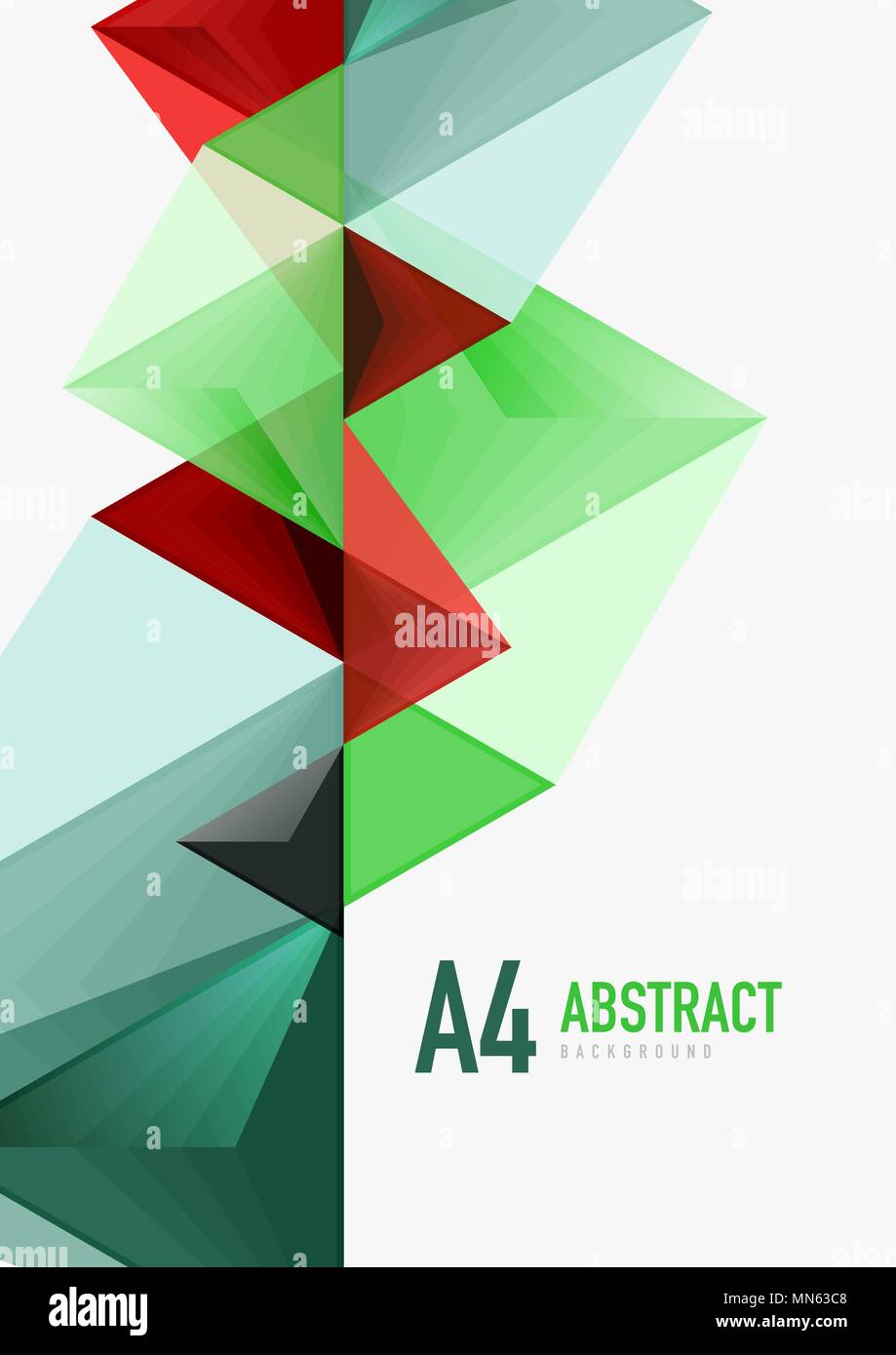 Triangular low poly vector a4 size geometric abstract template ...