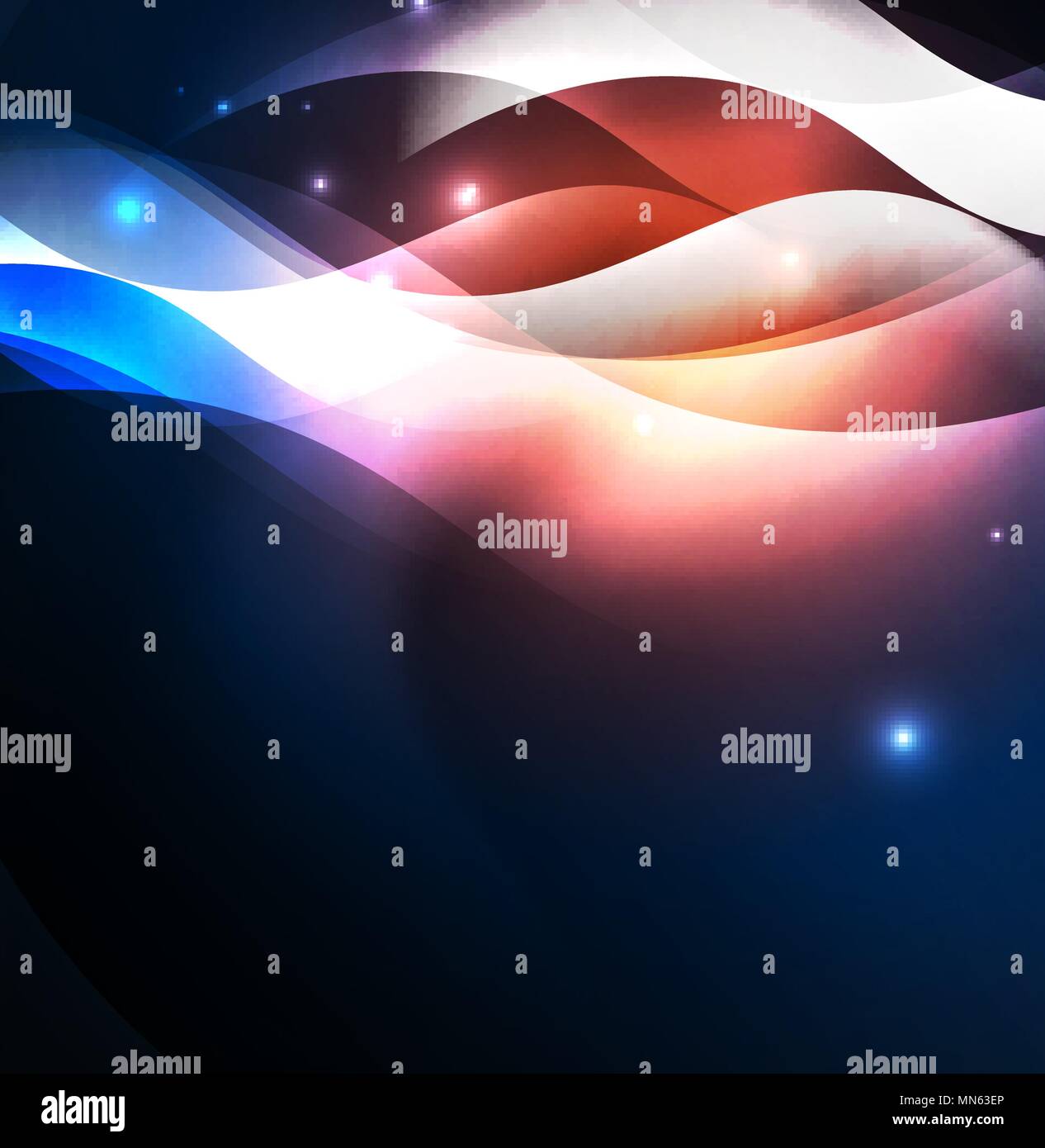 Illuminated neon waves. Vector abstract illuminated neon waves Stock Vector Image & Art - Alamy