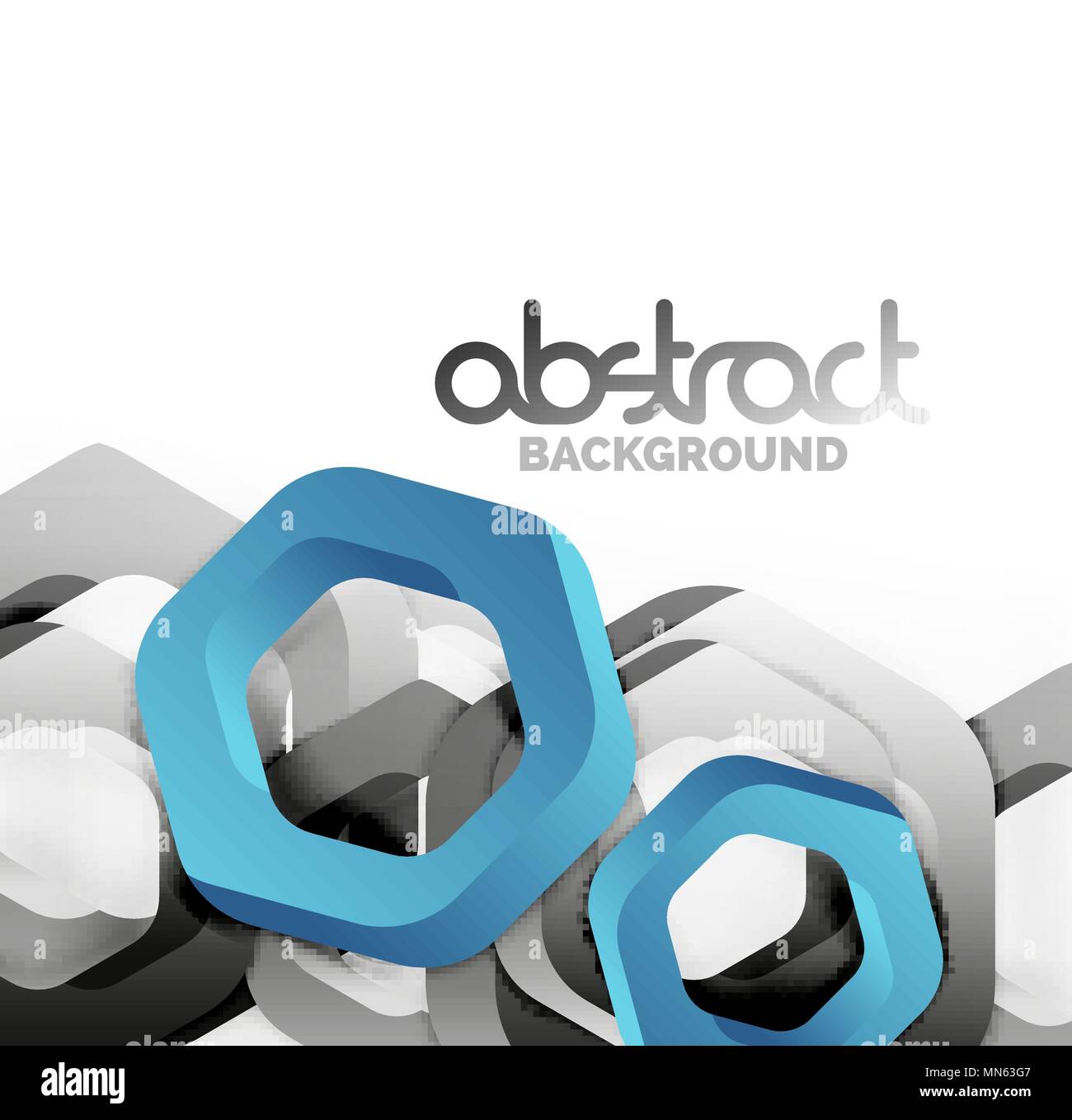 Modern overlapping hexagons hi-res stock photography and images - Alamy