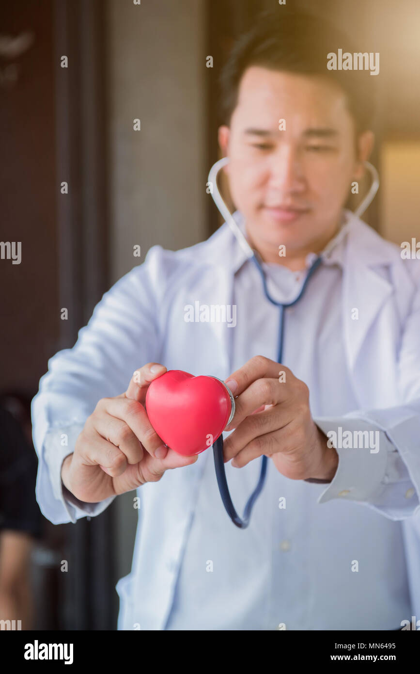 doctor, physical examination and Heart Disease Checker Stock Photo - Alamy