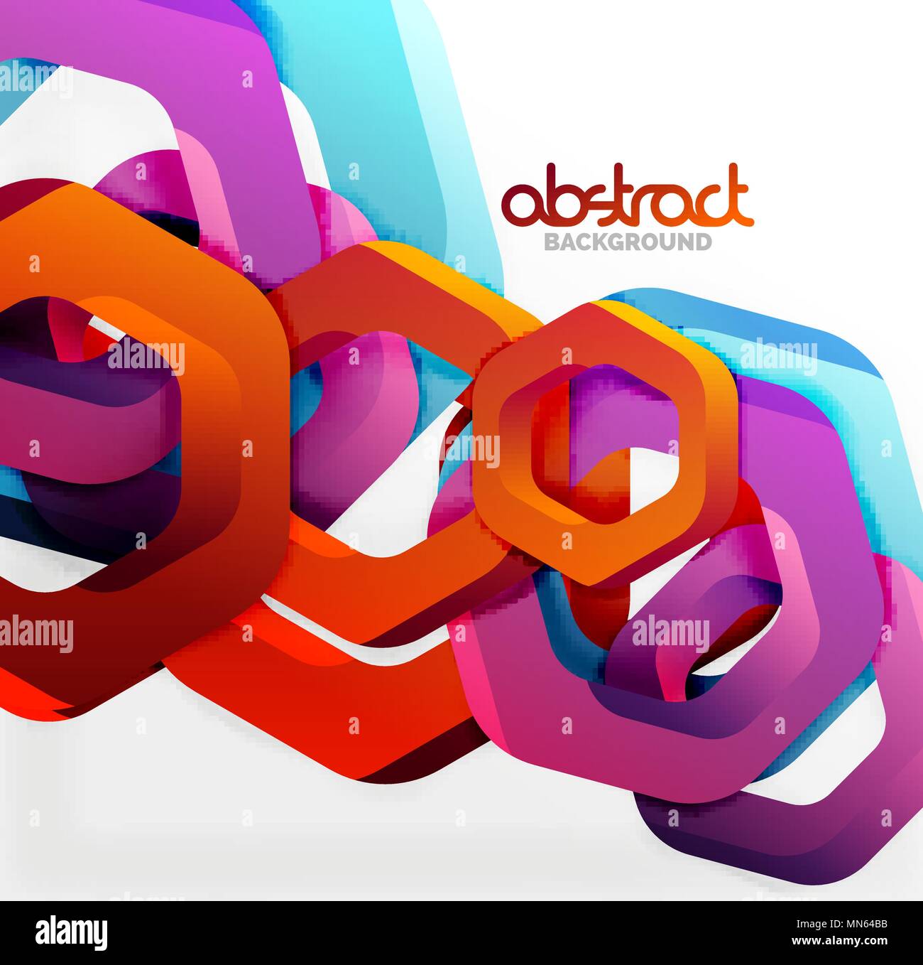 Modern overlapping hexagons hi-res stock photography and images - Alamy