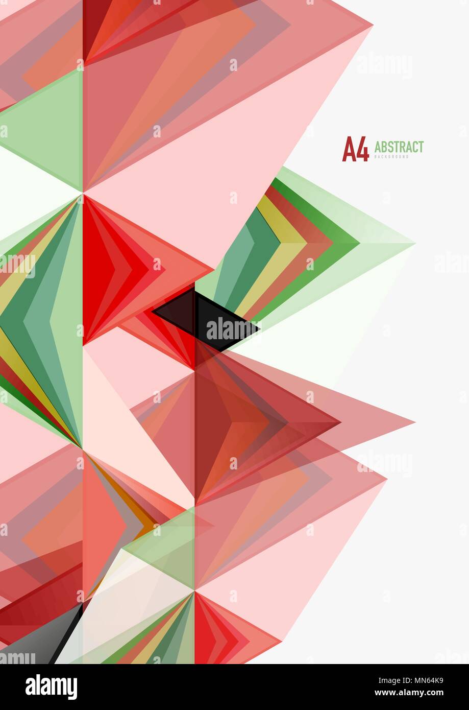 Triangular low poly vector a4 size geometric abstract template ...