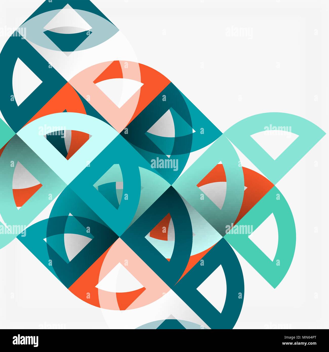 Cut paper circles, mosaic mix geometric pattern design. Cut paper ...