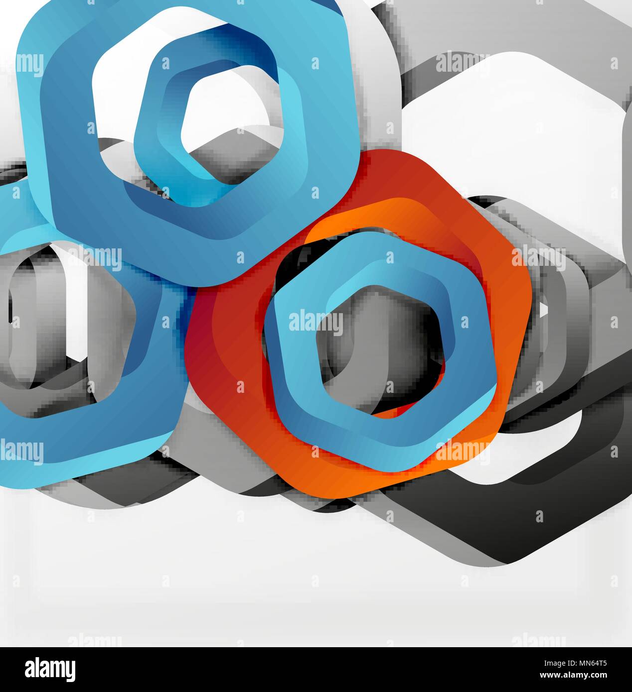 Overlapping hexagons pattern Stock Vector Images - Alamy