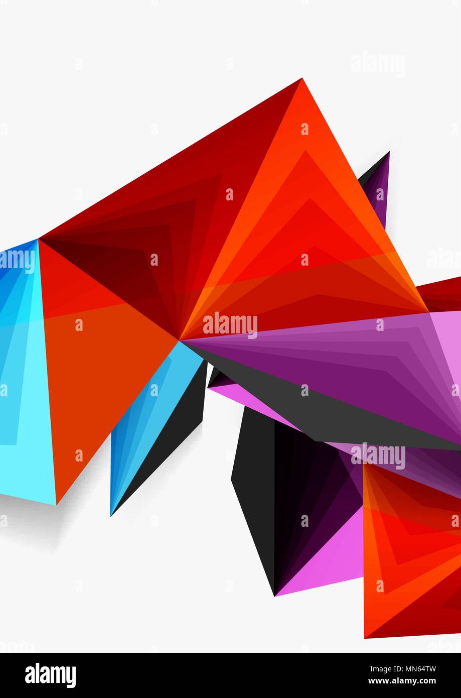 Vector low poly style 3d triangle line. Vector low poly style 3d ...
