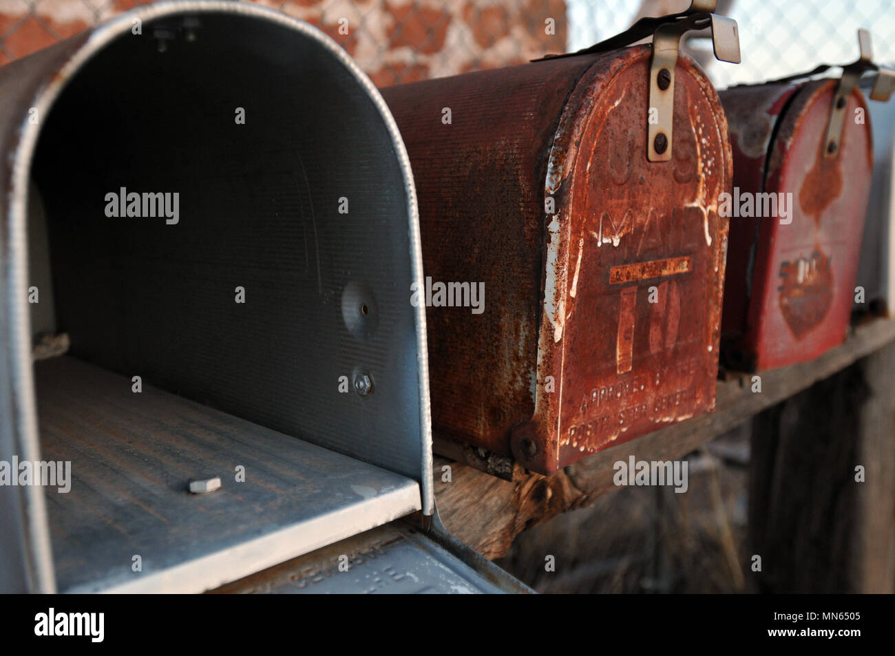 Old mailboxes hi-res stock photography and images - Alamy
