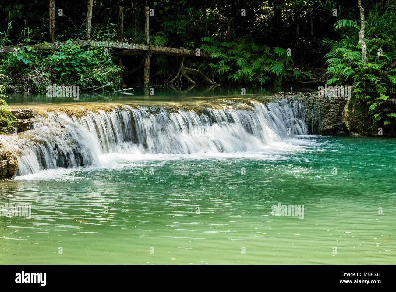 Waterfall at Champasak province, Southern Laos Stock Photo - Alamy