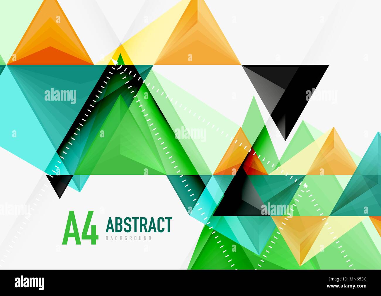 Triangular low poly vector a4 size geometric abstract template ...
