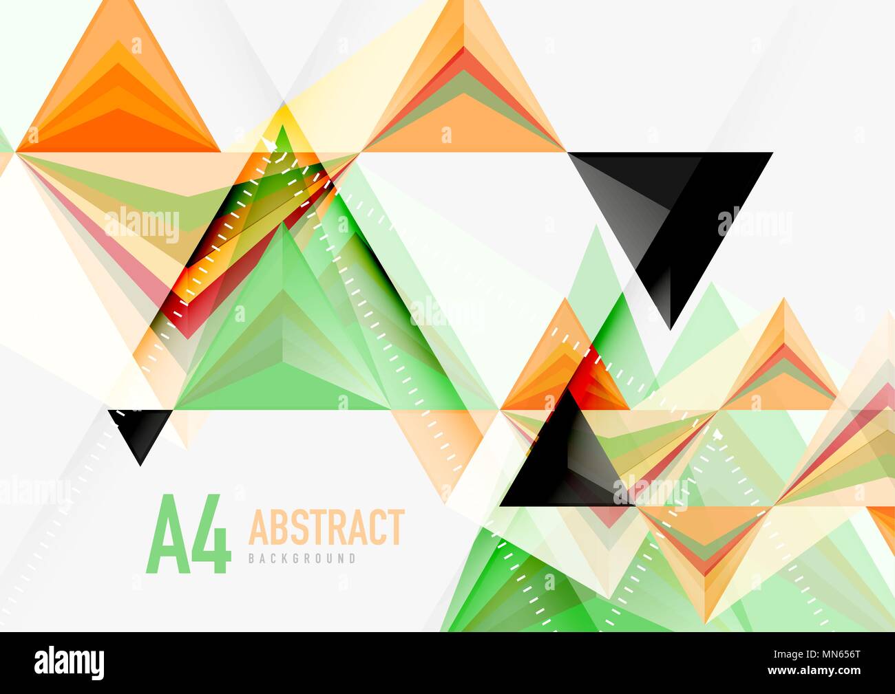 Triangular low poly vector a4 size geometric abstract template ...