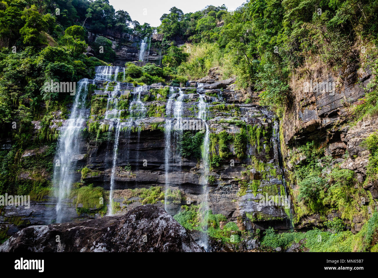 Waterfall at Champasak province, Southern Laos Stock Photo - Alamy