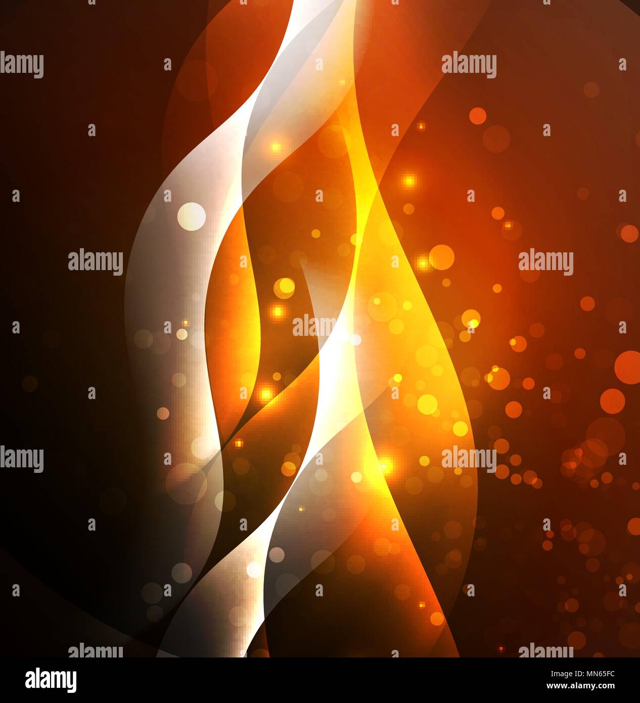 Illuminated neon waves. Vector abstract illuminated neon waves Stock ...