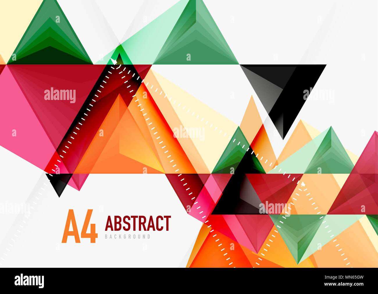 Triangular low poly vector a4 size geometric abstract template ...
