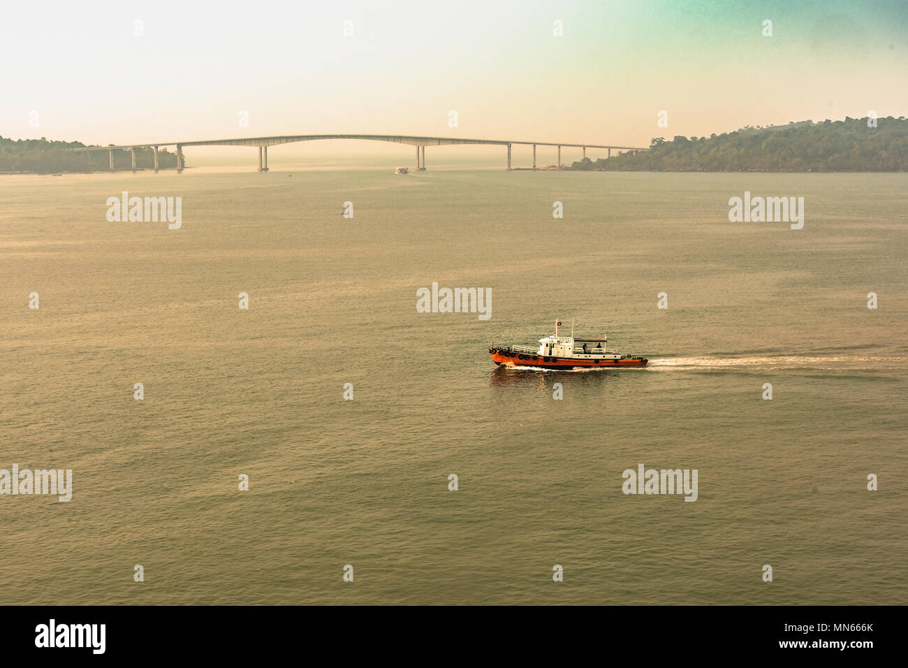 the techo markot bridge that links the mainland with Koh Puos island ...
