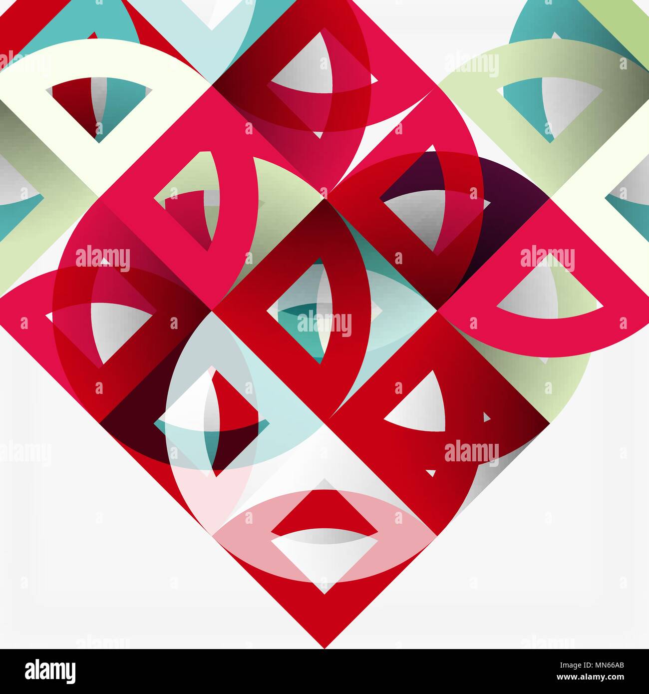 Cut paper circles, mosaic mix geometric pattern design. Cut paper ...