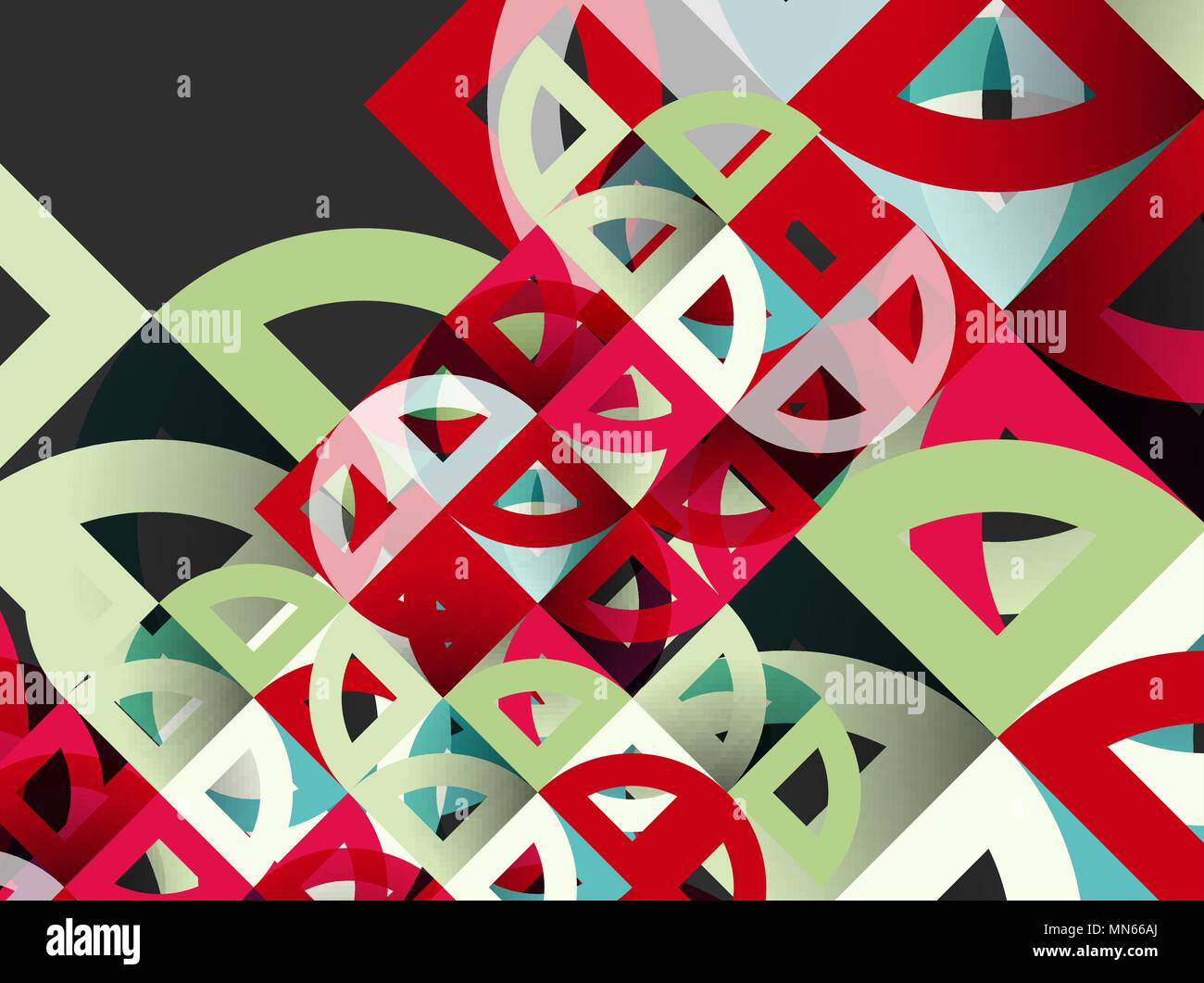 Cut paper circles, mosaic mix geometric pattern design. Cut paper ...