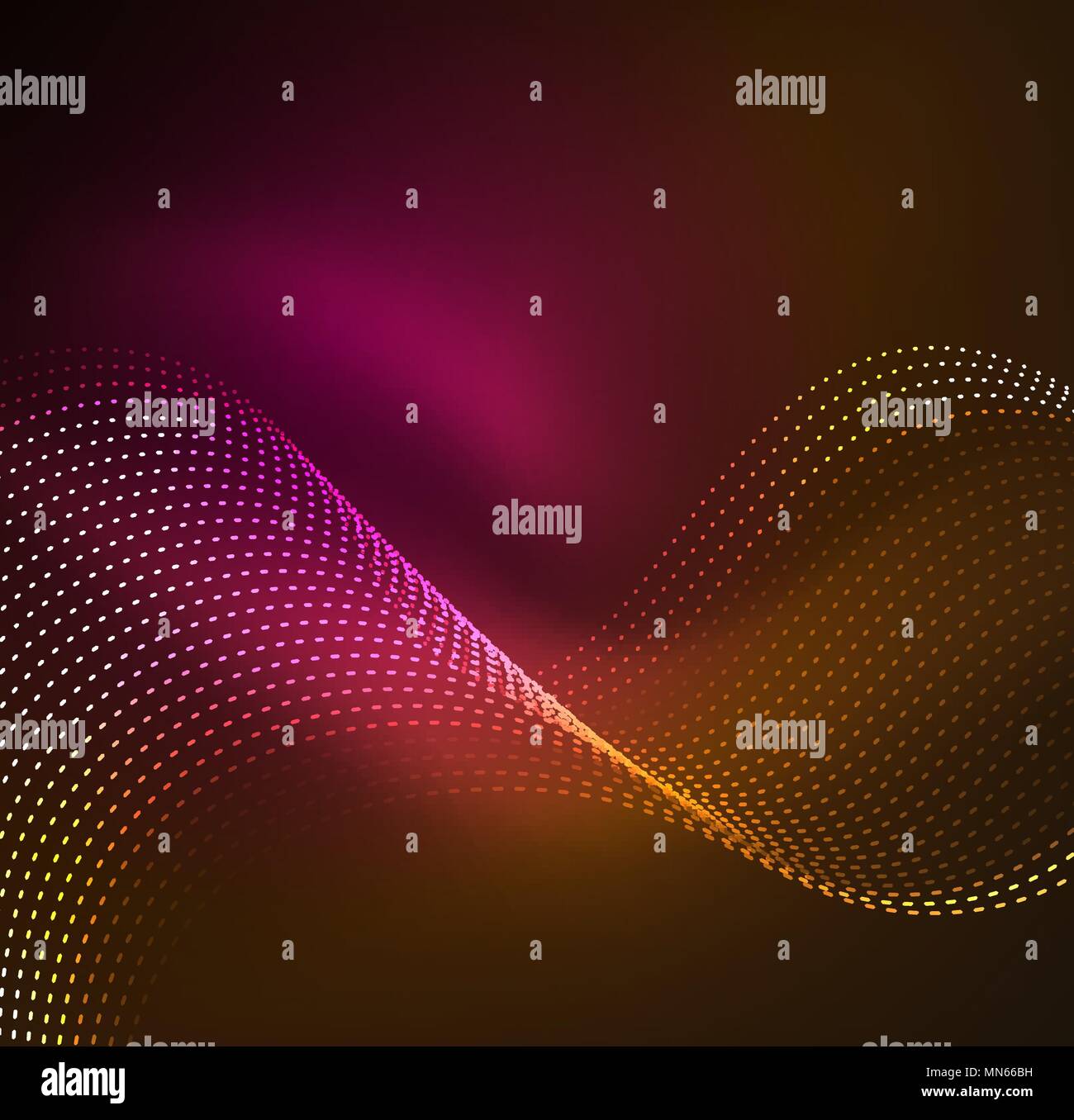 Vector wave particles background. Vector wave particles background - 3D ...