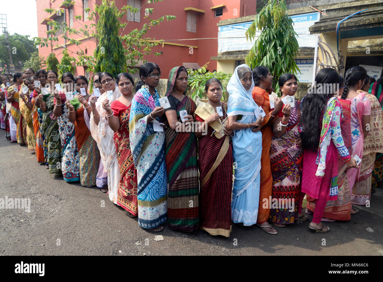 Indian voter id queue hi-res stock photography and images - Alamy