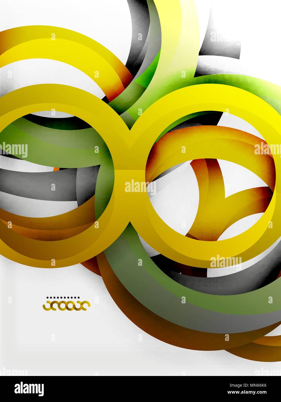 Vector 3d rings design background. Vector 3d rings and swirls design ...