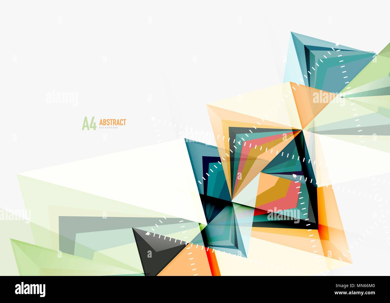 Triangular low poly vector a4 size geometric abstract template ...