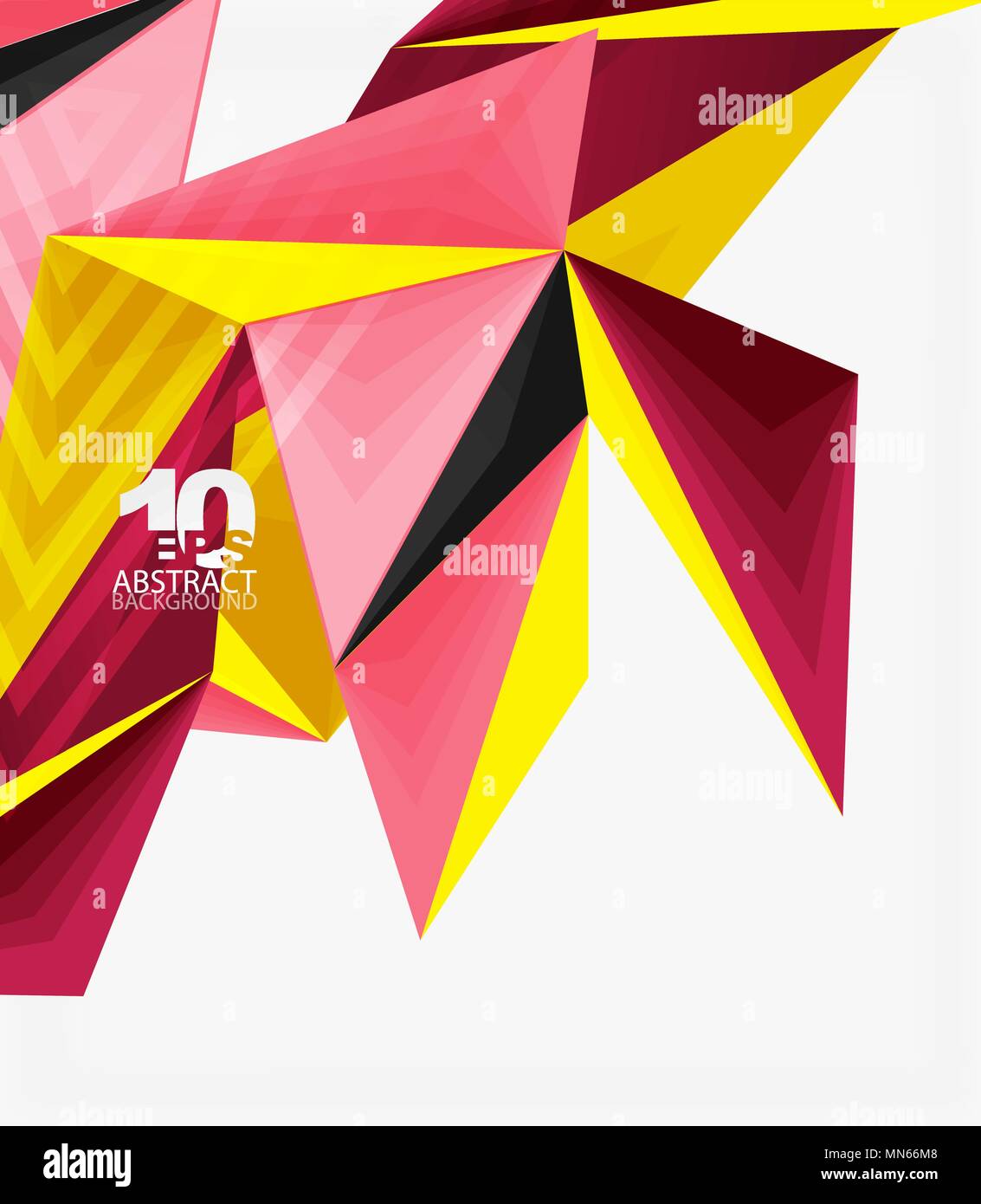 3d modern triangle low poly abstract geometric vector. 3d modern ...