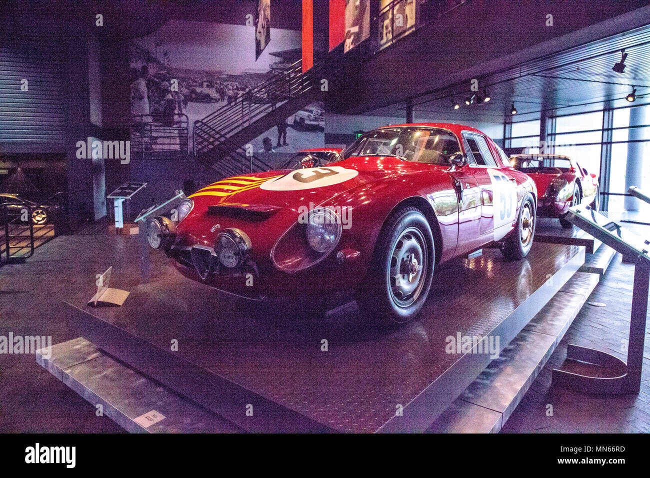 Naples, Florida, USA – May 5, 2018: Red 1964 Alfa Romeo GTZ displayed ...
