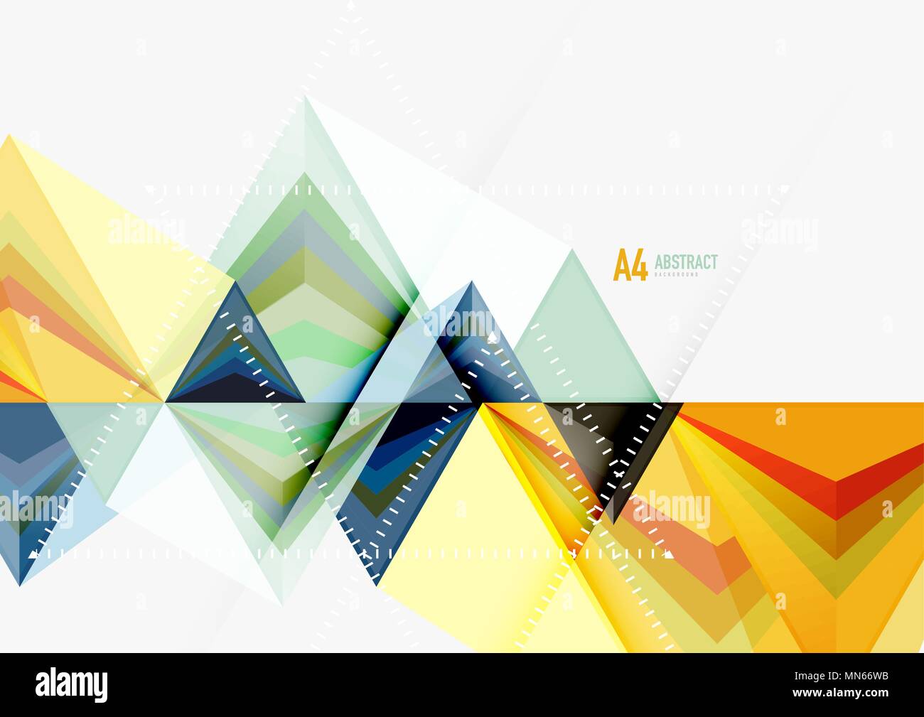 Triangular low poly vector a4 size geometric abstract template ...