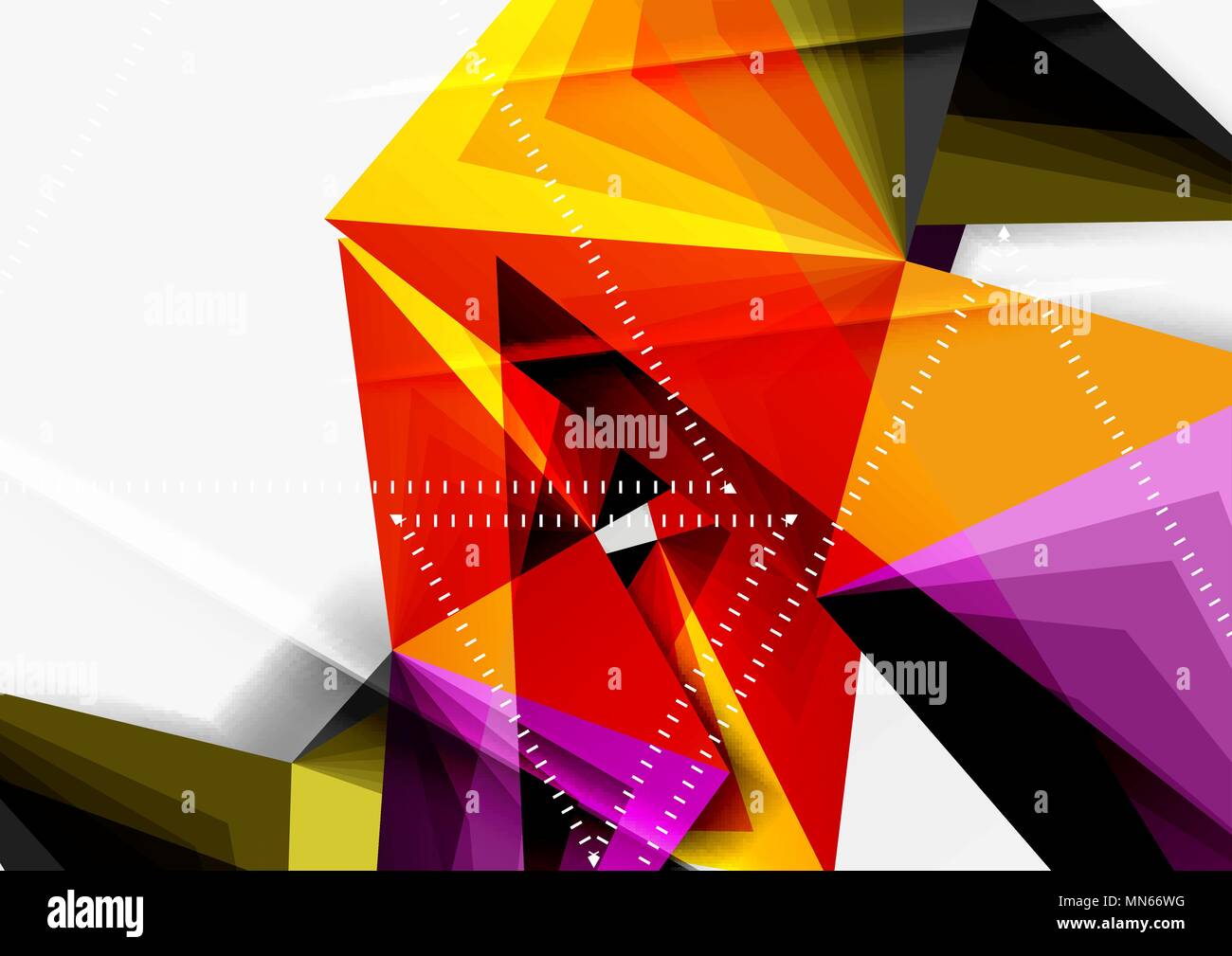Vector low poly style 3d triangle line. Vector low poly style 3d ...